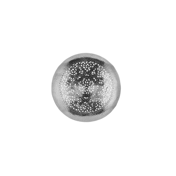 Arabic round silver metal ceiling lamp 25-100cm